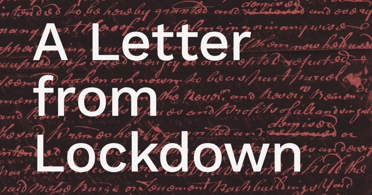 A Letter from Lockdown | Grace Community Church, Richhill